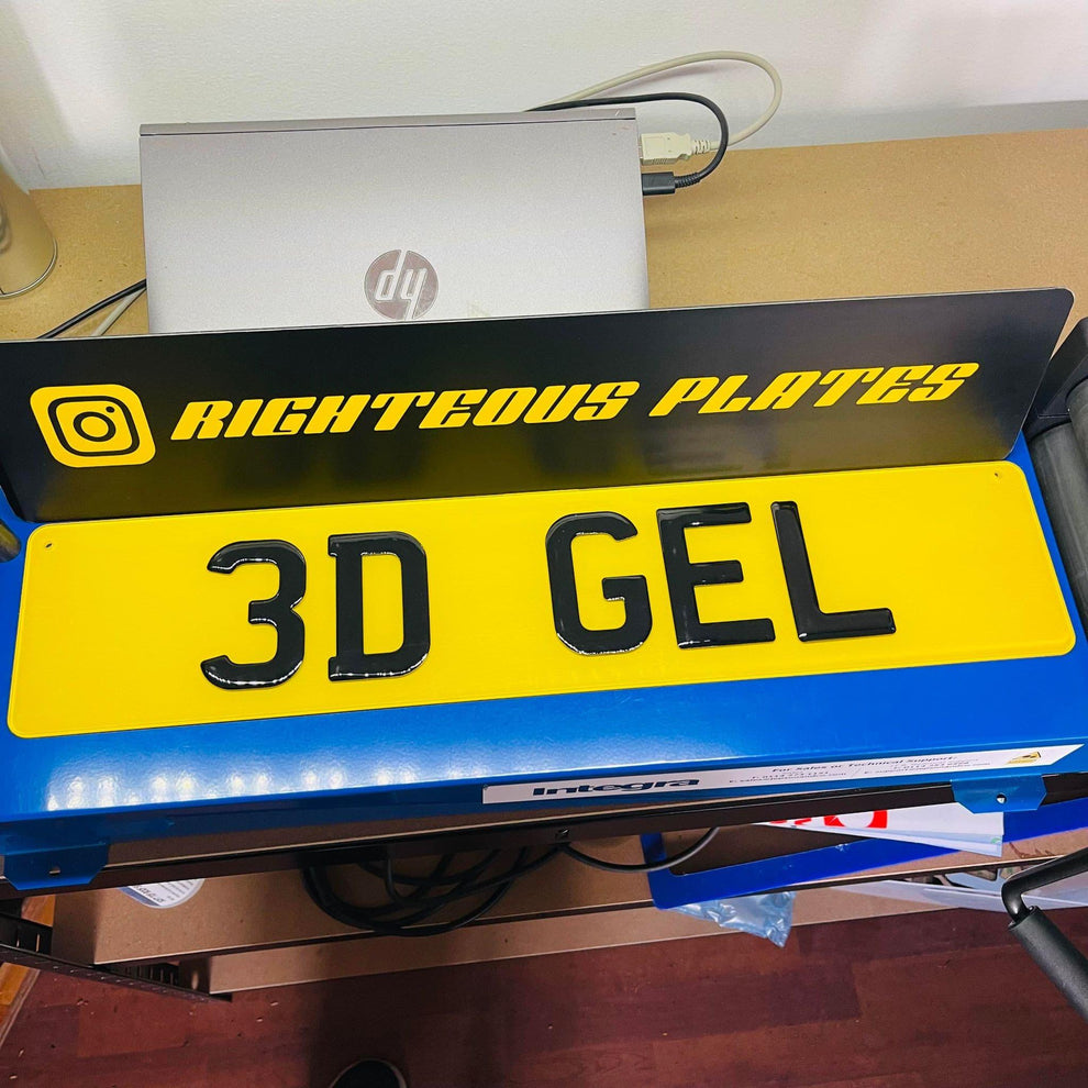 Righteous Plates | 3D gel | 4D acrylic Registration / License Plates